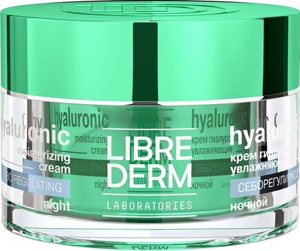 Купить librederm крем ночной увлажняющий себорегулирующий гиалуроновый ...