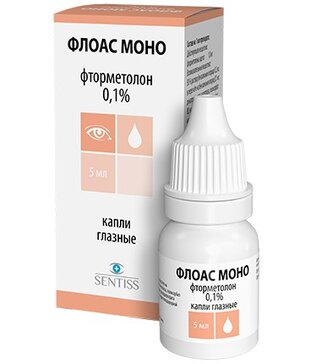 Купить флоас Моно капли глазные 0.1% 5 мл (фторметолон) от 338 руб. в ...