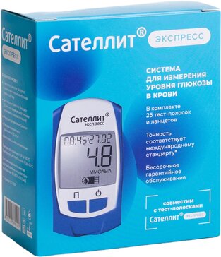 Купить сателлит Экспресс Глюкометр от 1965 руб. в городе Москва и ...