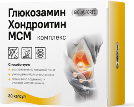 Купить bioForte Глюкозамин + Хондроитин+ Метилсульфонилметан капс 30 шт ...