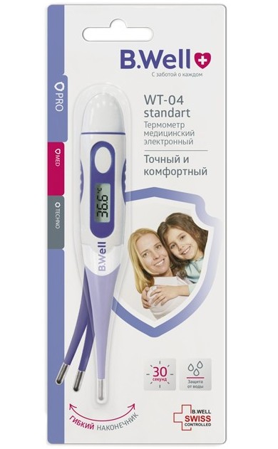 Купить термометр медицинский электронный B.Well WT-04 standart от 362 ...