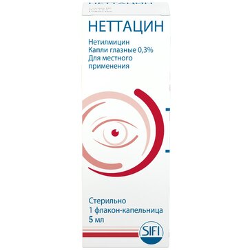 Купить неттацин капли гл. 0.3% 5мл 1 шт (нетилмицин) в Москве и ...
