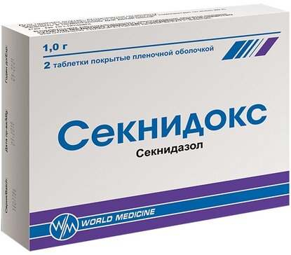 Купить секнидокс таб 1 г 2 шт (секнидазол) от 825 руб. в городе Москва ...