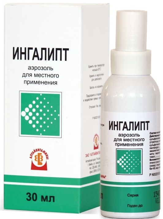 Купить ингалипт аэрозоль 30 г (месульфамид+мяты перечной листьев масло ...