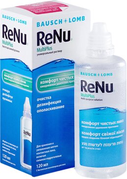 Купить reNu MultiPlus 120 мл Раствор для ухода за контактными линзами ...